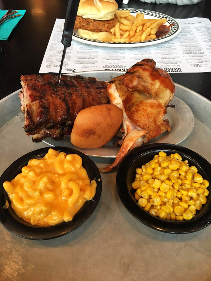 The dynamic duo of barbecue! This chicken and ribs combo is like Batman and Robin, if they fought crime with flavor instead of gadgets.