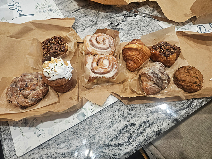 A breakfast of champions, if champions ate like kings. Flaky, buttery, and more layers than a Shakespeare plot.