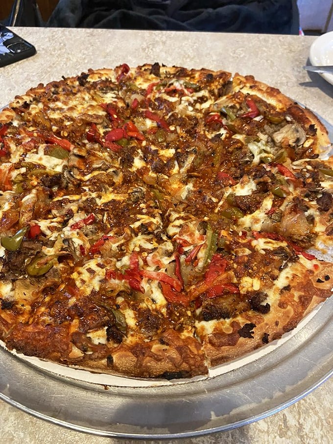 Fajitas and pizza had a delicious love child. This flavor-packed pie brings the sizzle of the skillet to your plate, no DIY assembly required.