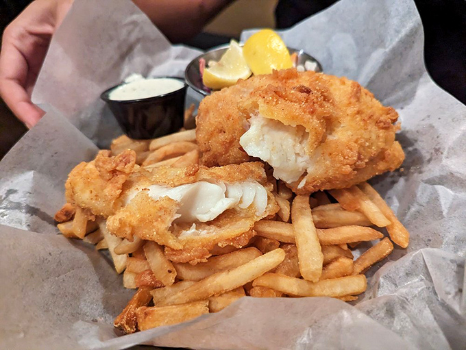 Fish and chips: The British spy's favorite. Crispy, flaky, and ready for your consumption... should you choose to accept it.