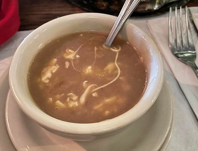Warning: This French onion soup may cause spontaneous outbursts of "Ooh la la!" Proceed with caution and an empty stomach.