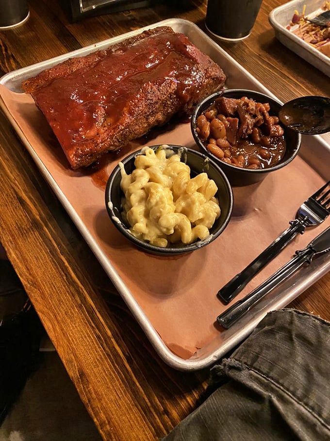 Half a rack? More like half of BBQ heaven. These ribs are so good, they should come with a warning label.