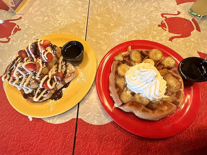 Sweet dreams are made of this! This strawberry-topped toast is like a childhood fantasy come to life.