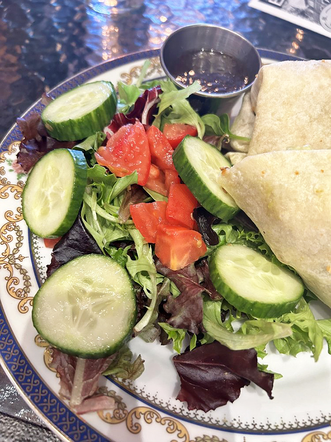 A salad so fresh, it might have been picked from the Gardens of Versailles. Time travel never tasted so crisp and colorful!