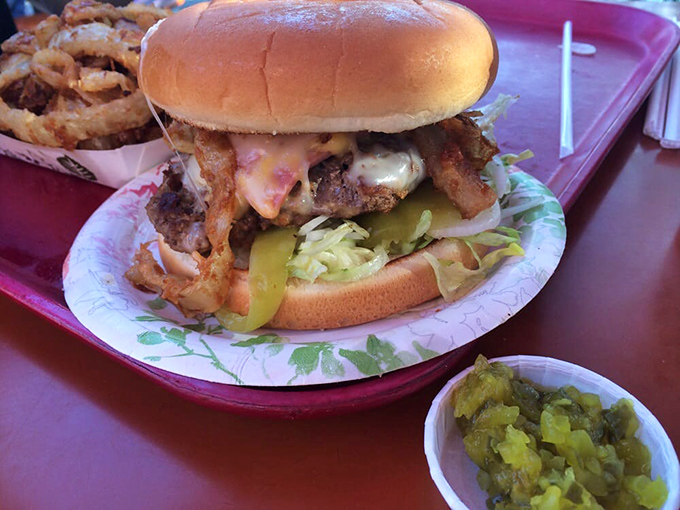 The Kodiak burger: where bun meets beast! This hearty handful might just have you growling with satisfaction like a well-fed grizzly.
