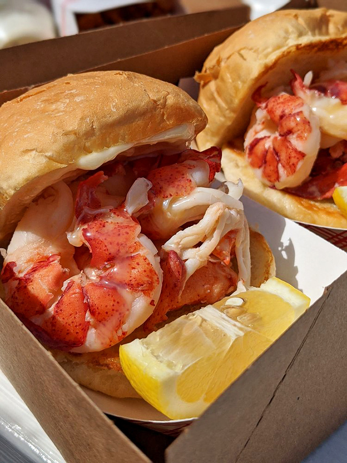 Double trouble never looked so good. These lobster rolls are like the dynamic duo of the seafood world.