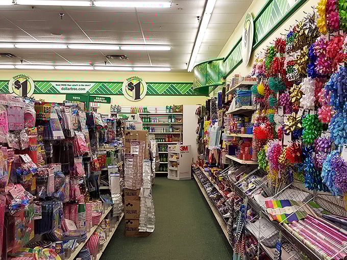 This colorful corner showcases the ever-changing inventory that keeps shoppers coming back. Retail therapy with fiscal responsibility.