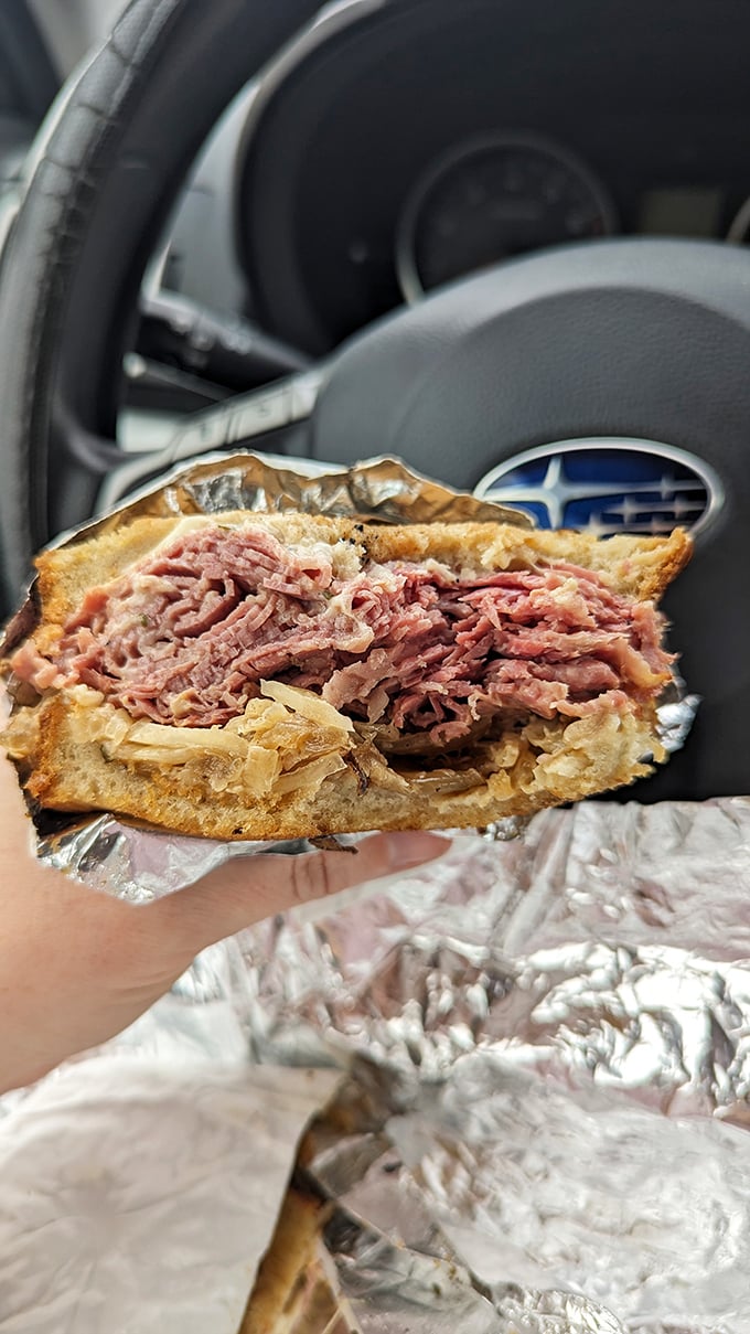 Portable perfection! This sandwich is ready to hit the road faster than a racehorse out of the gate. Kentucky, meet your new favorite travel companion.