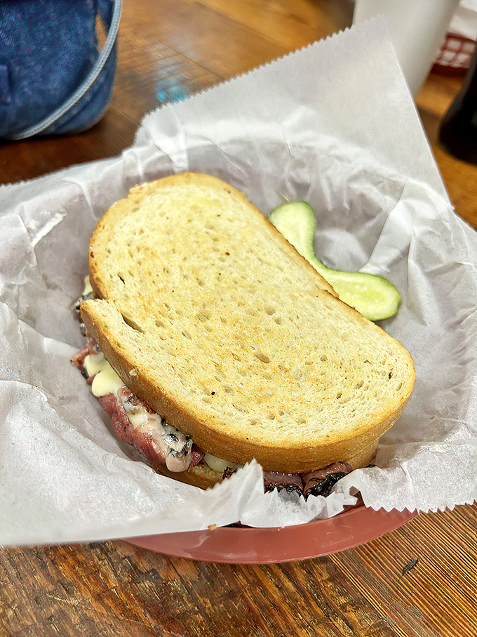 Unwrapping this Reuben is like opening a present on your taste buds' birthday. Let the flavor party begin!