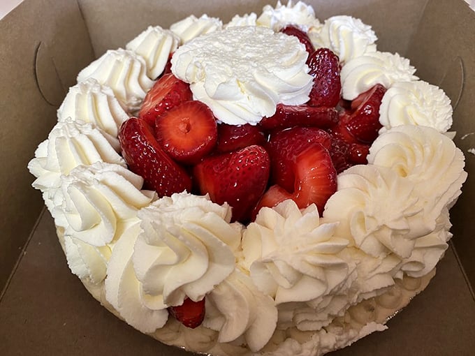 Berry bliss in every bite! This strawberry cream pie is giving "strawberry fields forever" a whole new meaning.