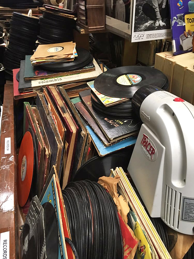 Vinyl paradise or organized chaos? Either way, these stacks are a time machine for your ears. Let the nostalgia flow!