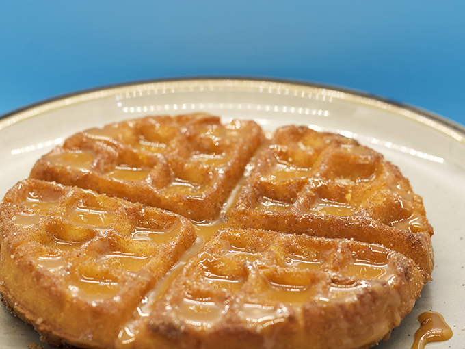 Waffles so perfectly golden, they could win an Olympic medal in breakfast.
