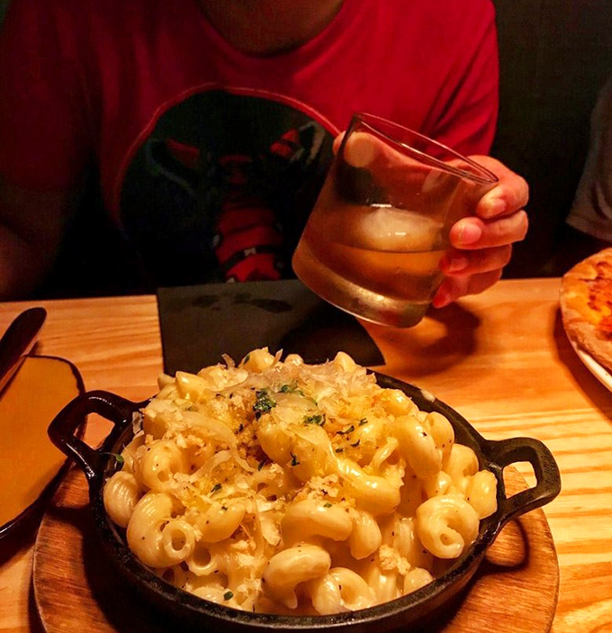 White truffle mac with a sprinkle of herbs &ndash; like your favorite sweater got a designer upgrade but still feels like home.