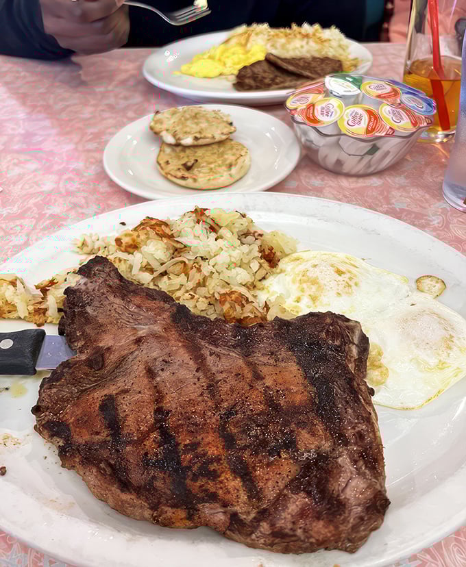 Steak your claim! This T-bone and eggs combo is the breakfast of champions &ndash; if those champions are professional wrestlers.