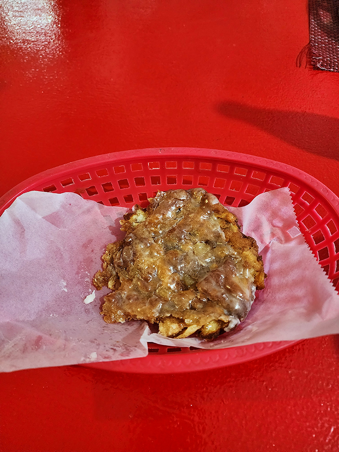 This isn't just an apple fritter, it's a crispy, gooey, cinnamon-spiced work of art. Michelangelo, eat your heart out!