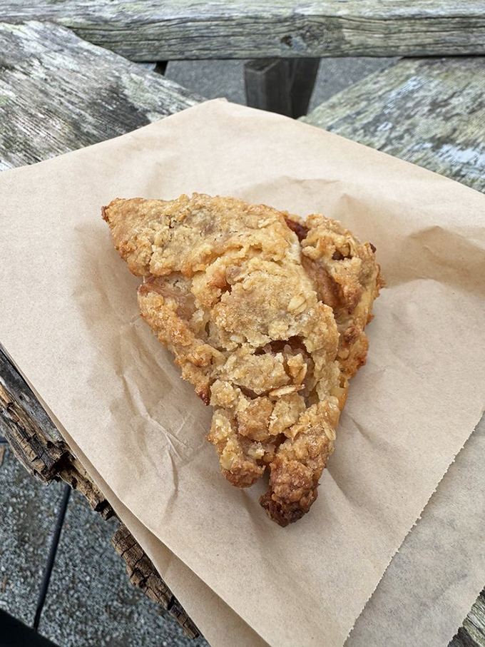 Crumbly, buttery, and packed with apple goodness. This scone is autumn's answer to "What's for breakfast?"