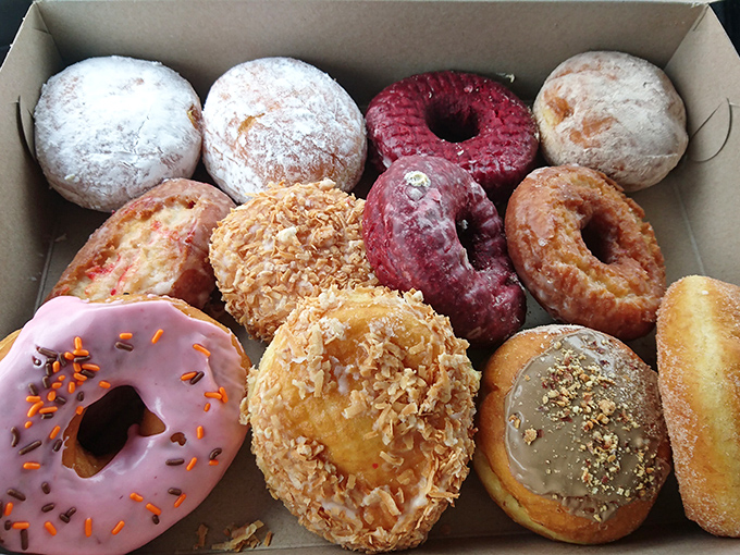 A box of Frankie's donuts: Because sometimes you need a rainbow you can eat.