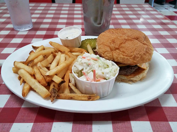 The bacon cheeseburger basket: where comfort food meets art. Those golden fries are the supporting actors in this delicious drama, and they deserve an Oscar.
