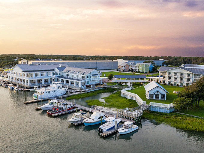 Waterfront luxury meets coastal casual at the Beaufort Hotel, where boats dock right outside your window and ocean breezes come standard.