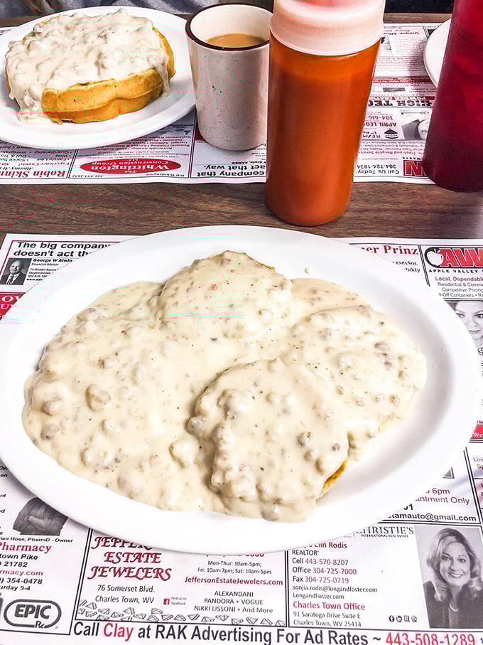 Biscuits and gravy: the South's gift to mornings everywhere. This bowl could make a Yankees fan say "y'all" with genuine enthusiasm.