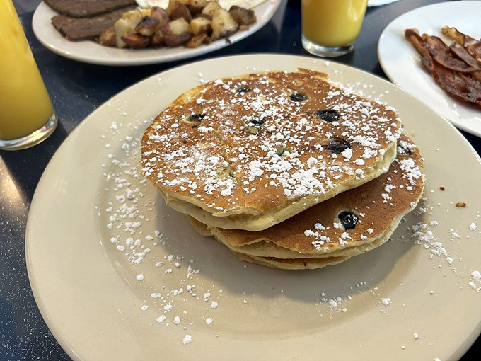 These blueberry pancakes are so fluffy, they could double as pillows. Sweet dreams are made of these!