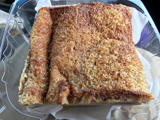 Bread pudding that puts the 'comfort' in comfort food! This golden beauty is so rich, it probably has its own offshore bank account.