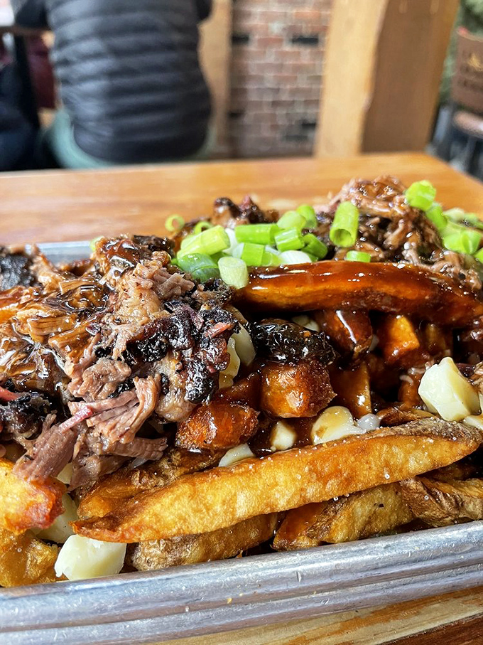 Poutine, meet brisket. Brisket, meet heaven. This indulgent mashup is the comfort food equivalent of a warm bear hug.