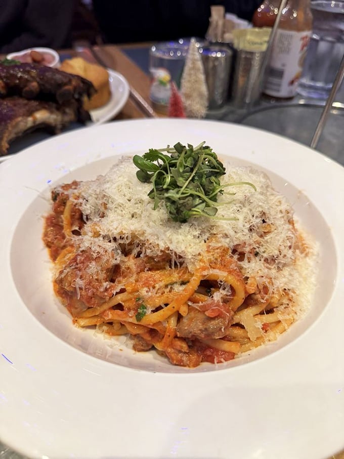 Pasta la vista, baby! This bucatini dish is twirling its way into our hearts faster than John Travolta in Saturday Night Fever.