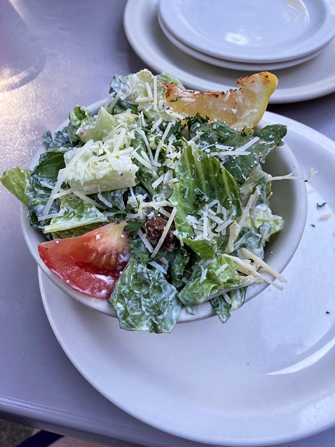 A Caesar salad fit for an emperor, or anyone looking to feel slightly virtuous before the meat parade begins.