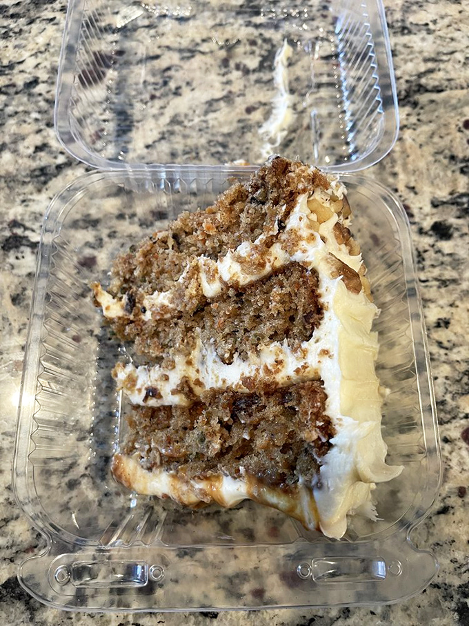 Carrot cake so moist, you'd swear it was grown in Willy Wonka's garden. Just don't tell the Easter Bunny.