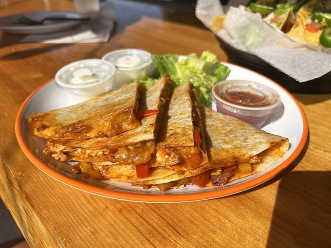 Who said you can't have it all? These quesadillas are the United Nations of flavor, bringing cheese, chicken, and veggies together in cheesy harmony.