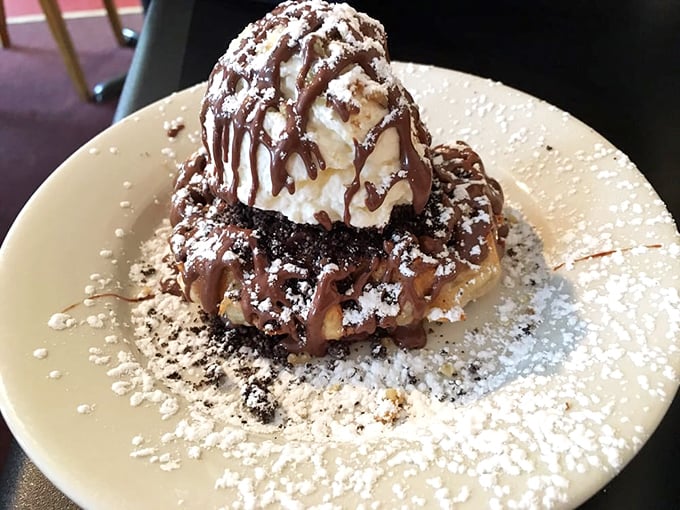 Chocoholics, rejoice! This waffle is basically a love letter to cocoa, signed, sealed, and delivered with a dollop of pure indulgence.