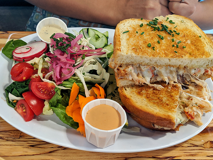 Meet the sandwich that puts the 'comfort' in comfort food. This clobster grilled cheese is what happens when surf meets turf in cheesy harmony.