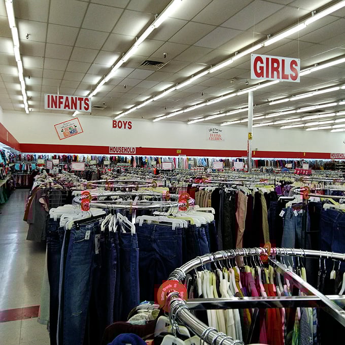 A fashionista's playground where vintage meets value. It's like raiding the world's most eclectic closet!