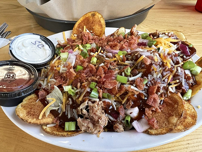 Cowboy Chips: Where nachos meet the Wild West. It's a flavor rodeo that'll have your taste buds yelling "Yeehaw!" with every bite.