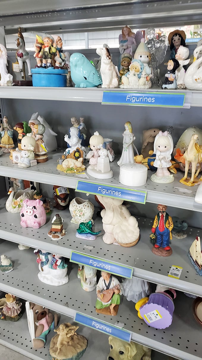 Welcome to the Island of Misfit Figurines! From angelic cherubs to whimsical animals, these tiny tales in porcelain are ready for their second act.