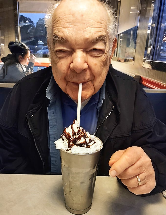 Age is just a number, and at Patriots Diner, everyone's young at heart. This gentleman's milkshake game is stronger than ever!