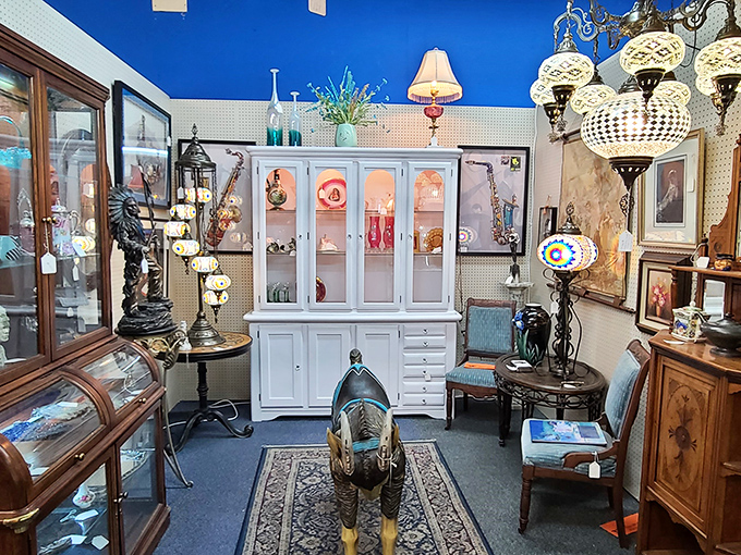 From Mad Men chic to Grandma's cozy corner, this furniture section is a sitcom set designer's dream come true.