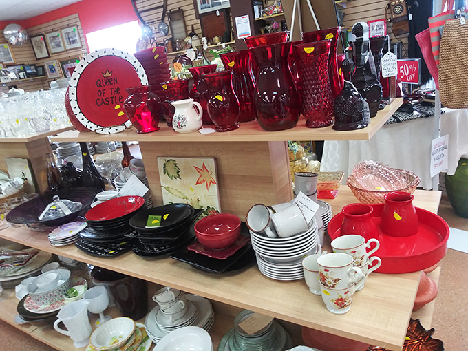"Crystal dreams and porcelain schemes." This glassware collection could make even the Mad Hatter jealous. Tea party, anyone?