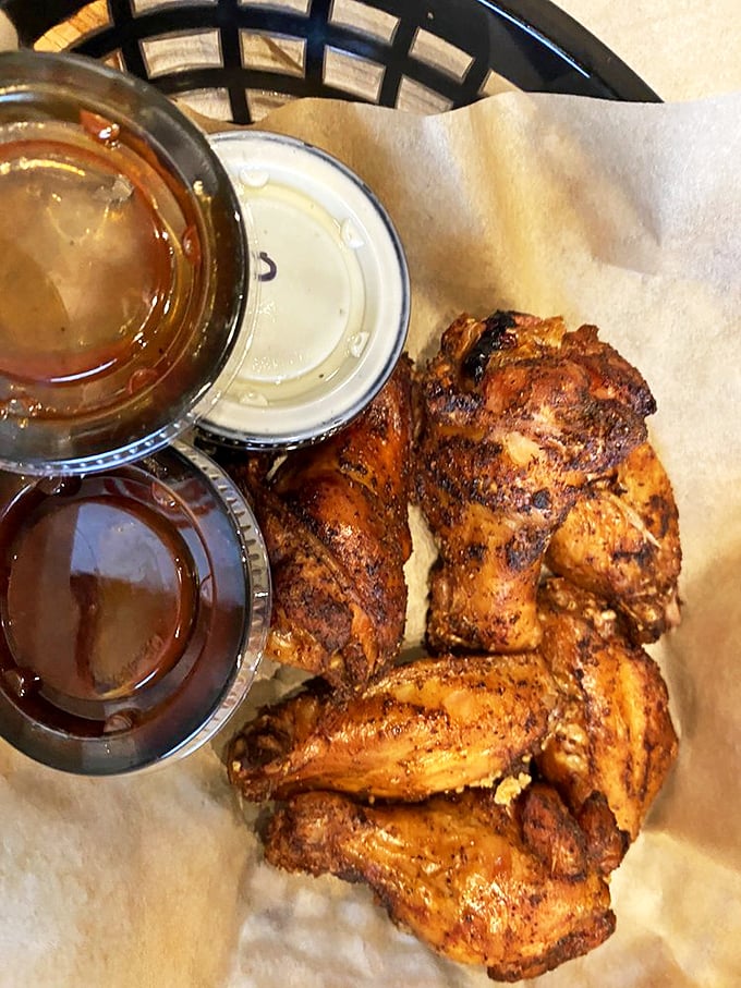 These wings aren't just finger-lickin' good, they're whole-hand-lickin' good! Napkins are your new best friend here.