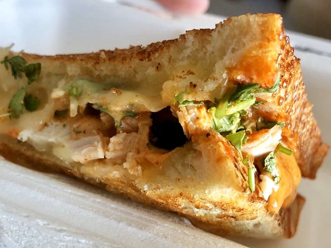 Jesse's Grill Sandwich: where veggies and cheese come together in holy matrimony. It's so good, even carnivores might consider switching teams.