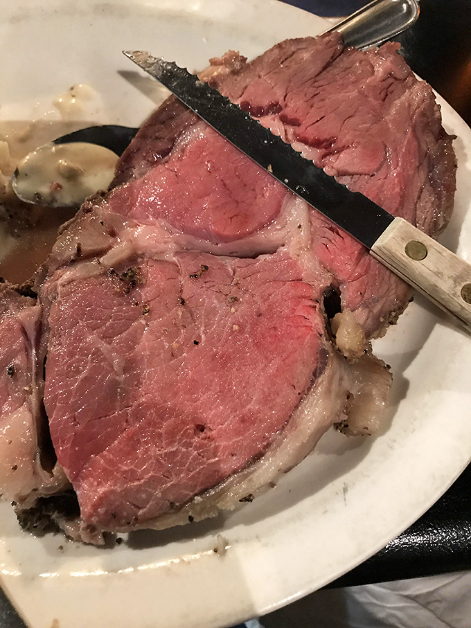 Juicier than gossip at a church picnic! This prime rib is so tender, it practically melts on the plate.