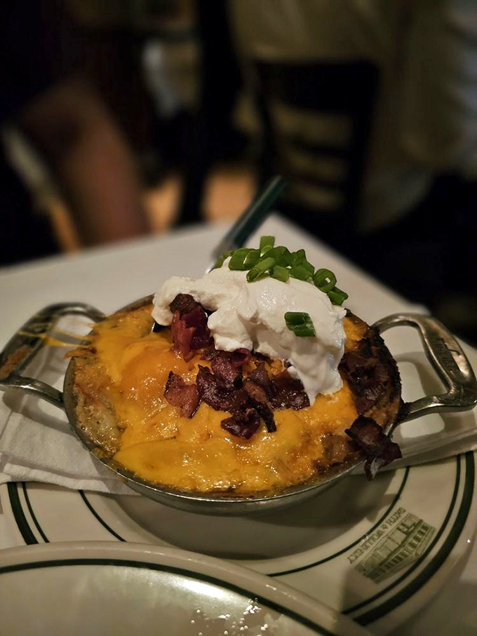Comfort food with a tuxedo on&mdash;this loaded potato isn't just a side dish, it's practically running for office as a main course.