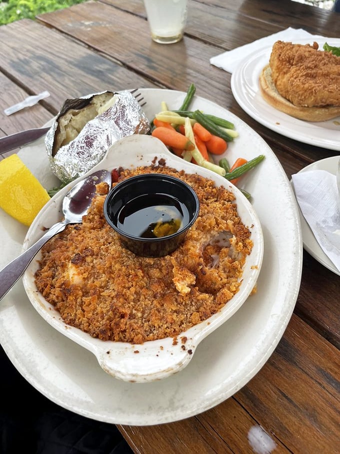 Who needs a pearl when you can have this treasure? This lobster pie is the ocean's gift, wrapped in a buttery, crispy embrace.