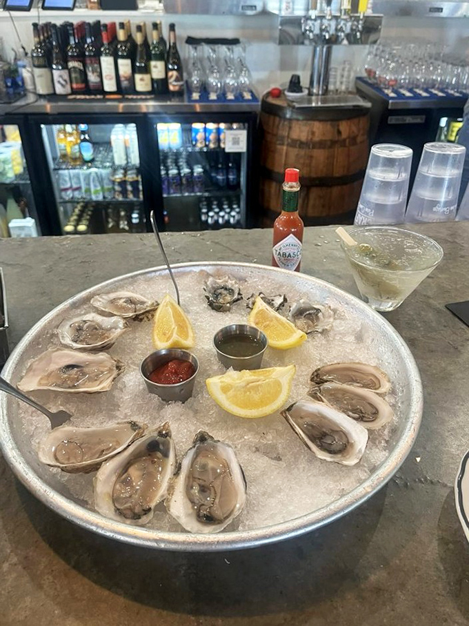 The pearl of the menu: an oyster sampler that'll make you feel like you've hit the seafood lottery. Slurp responsibly, friends!