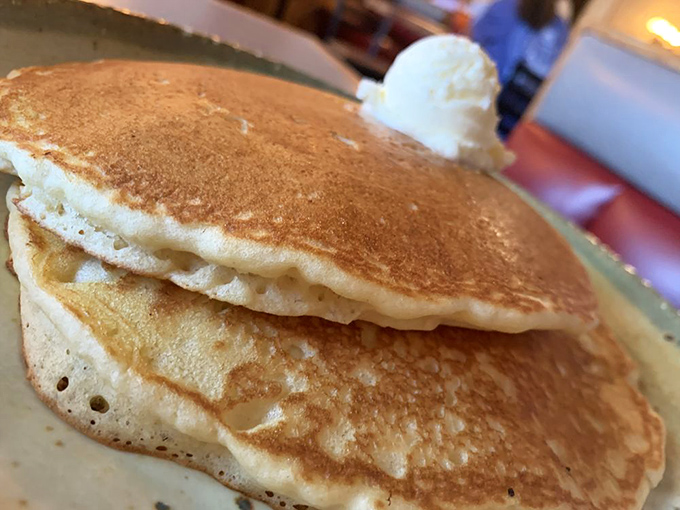 Pancakes so perfectly golden they look like they've been getting a tan on a North Carolina beach. Just add maple syrup for breakfast nirvana.