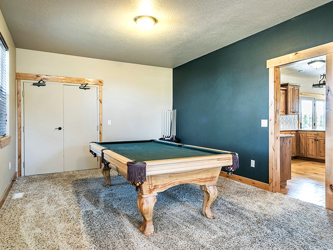 Forget jousting &ndash; pool is the new medieval sport of choice in this castle's game room.