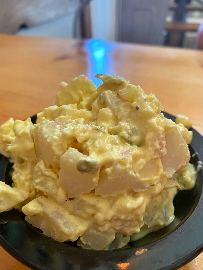 "Shrimp and grits: The dynamic duo of Southern cuisine." This plate is like a warm hug from your favorite aunt, if your aunt were made of butter and seafood.