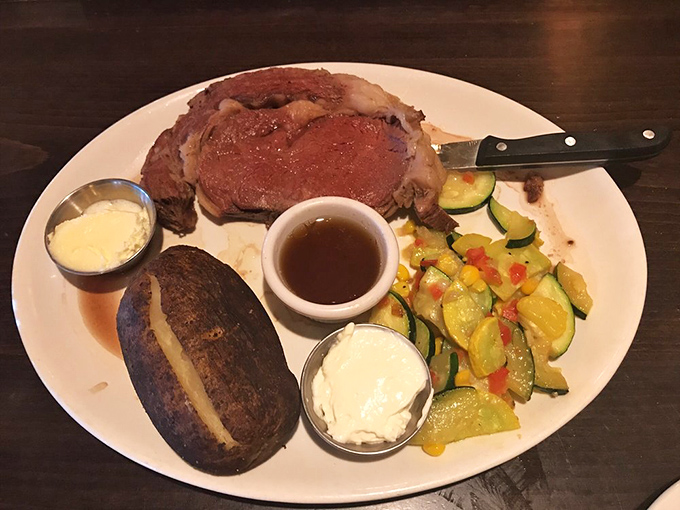 Prime rib that's more prime than your Netflix subscription. Juicy, perfectly cooked, and ready to star in your foodie dreams.