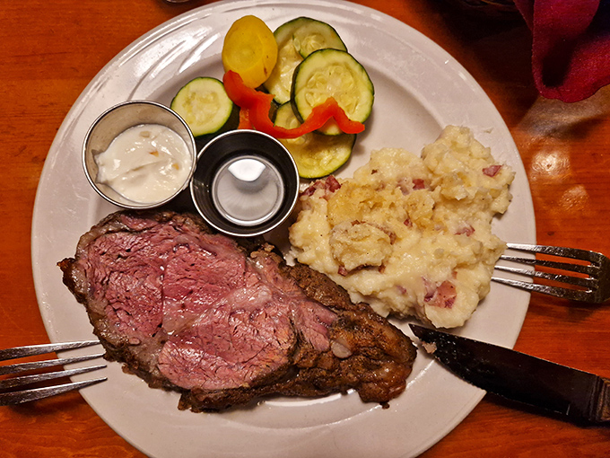 Prime rib so tender, it practically melts on your fork. Those mashed potatoes? They're the backup dancers that steal the show.